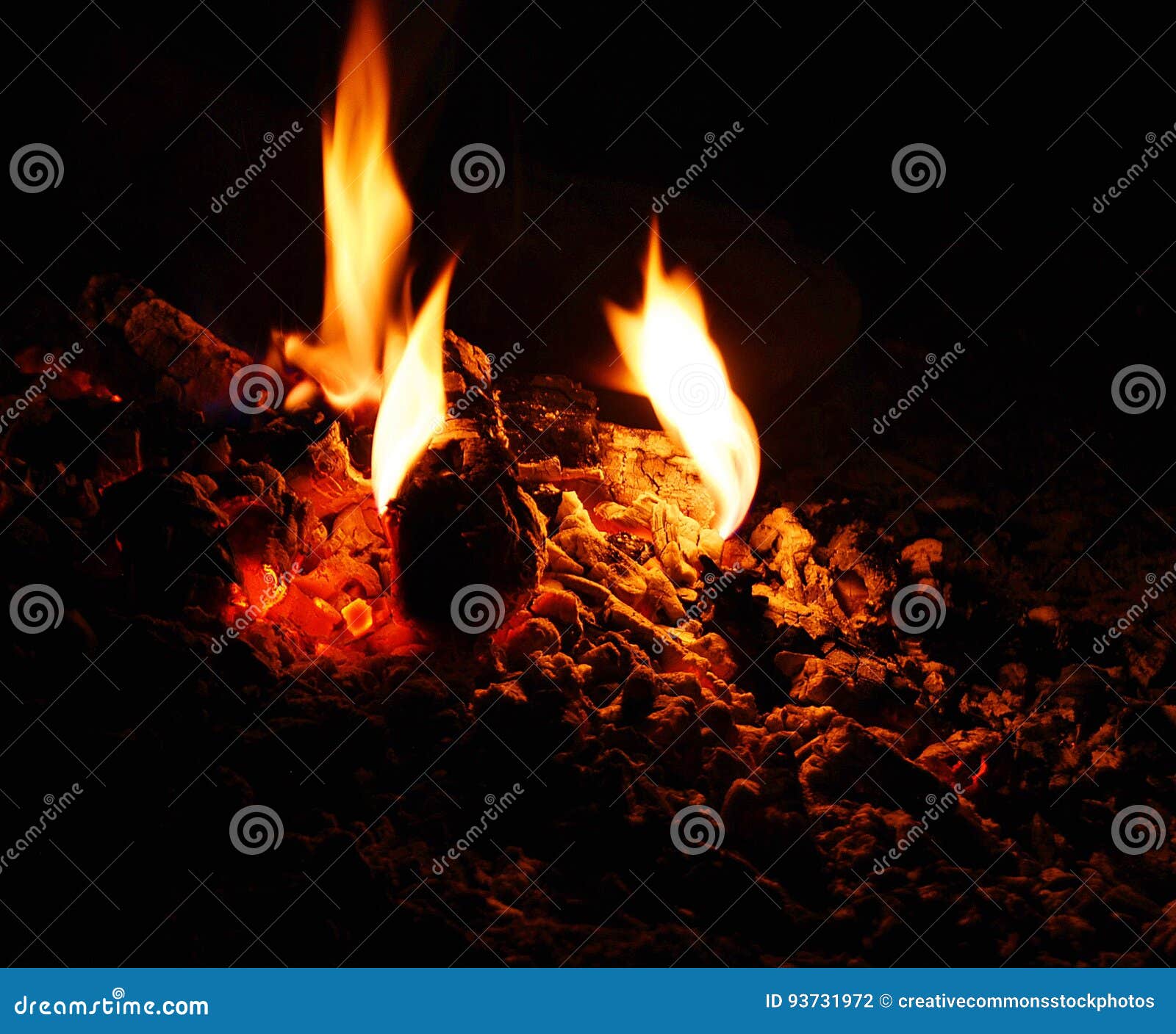 Fading Campfire Picture. Image: 93731972