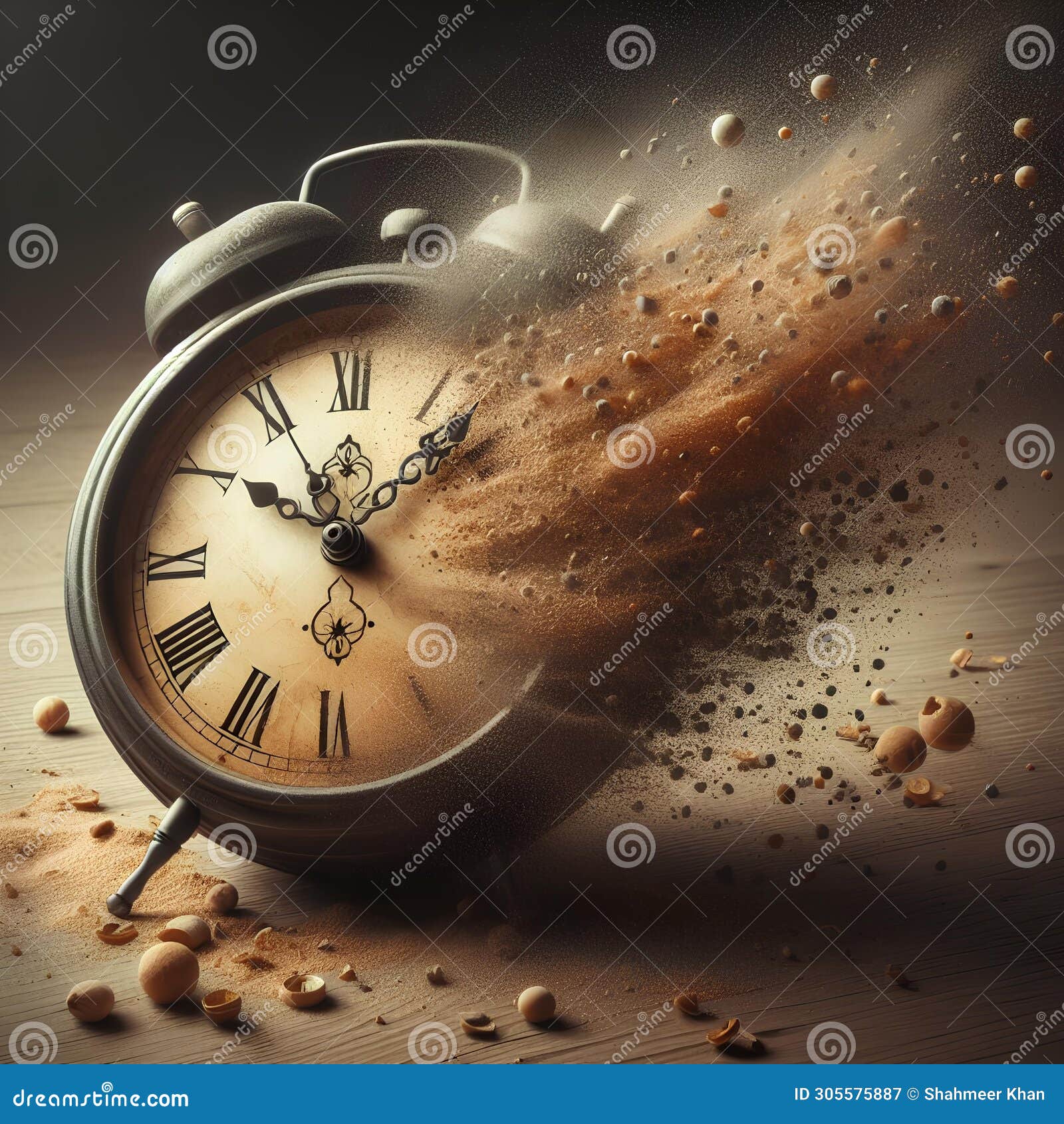 Fading Clock: Time Dissolving into Dust -Modern Office, Creative ...