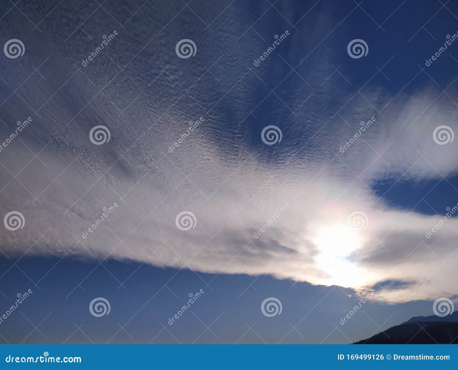Fading Clouds Clear Sky View Stock Photo - Image of view, clear: 169499126