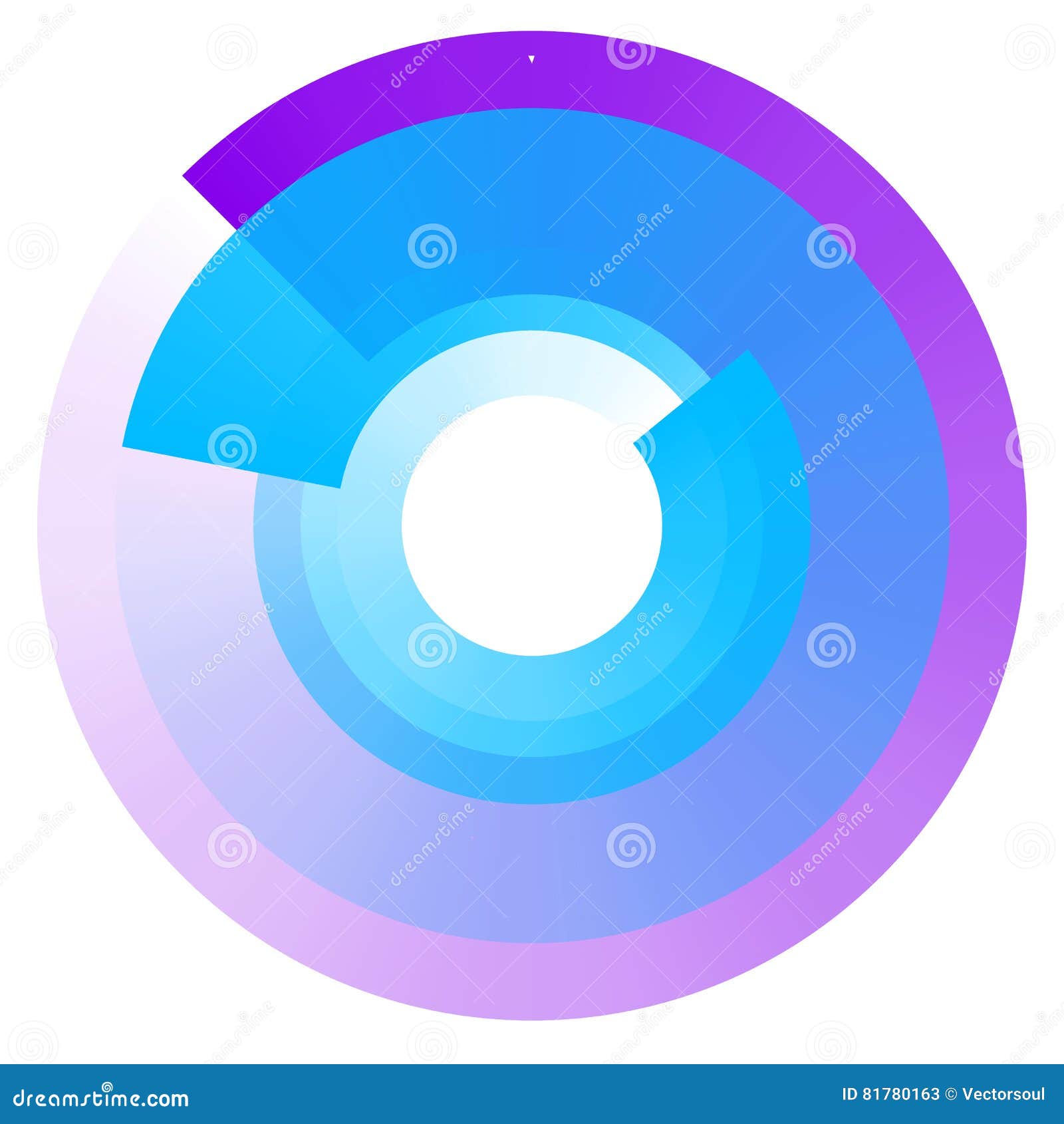 Circular Fading Out Random Scaled Square Rectangle Shapes On White ...
