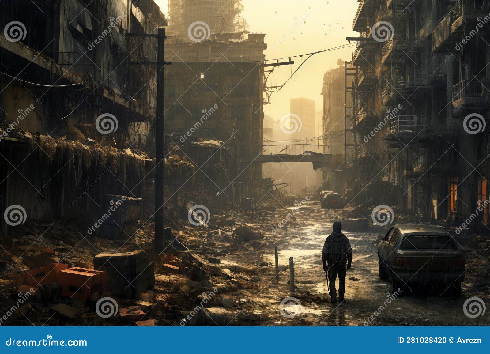 Fading Hopes: Glimpses of a Dystopian World, Generative AI Stock ...