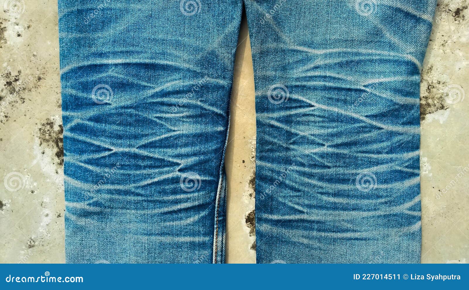 A Detail Shot of a Pair of Fading Jeans Trouser Stock Image - Image of ...