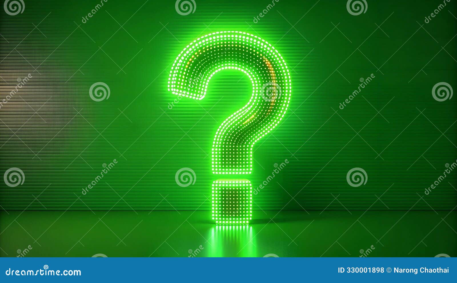 A Fading Question Mark in a Digital Glitch Generative AI Stock ...