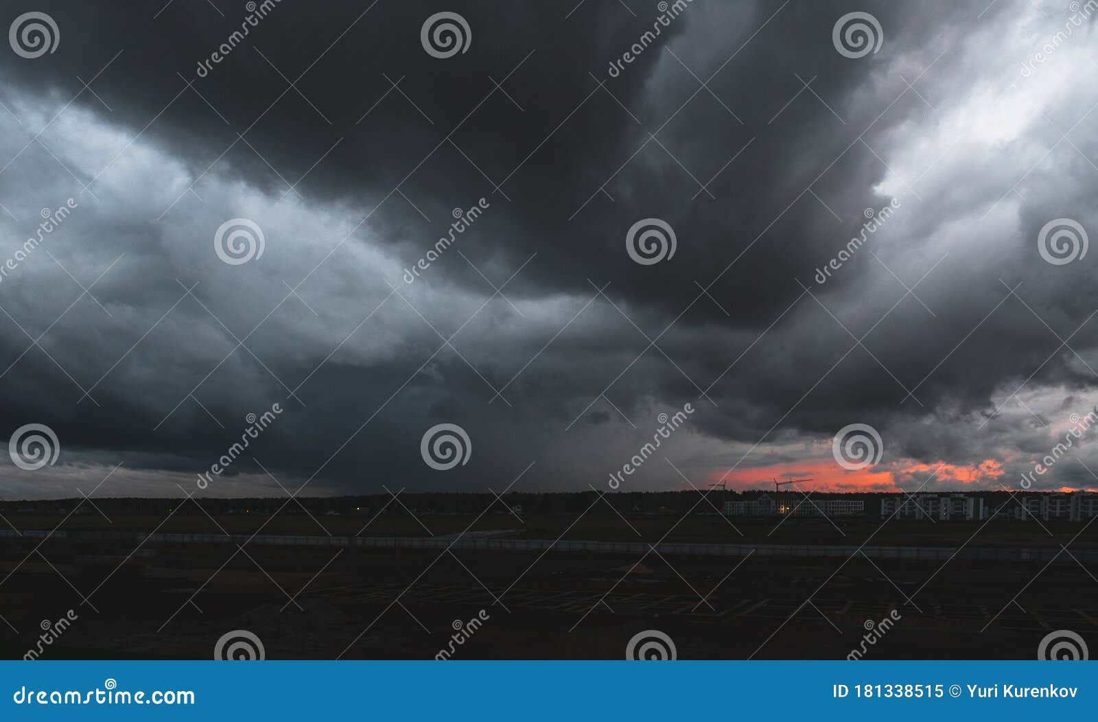Fading Russian Sunset stock image. Image of skies, russia - 181338515