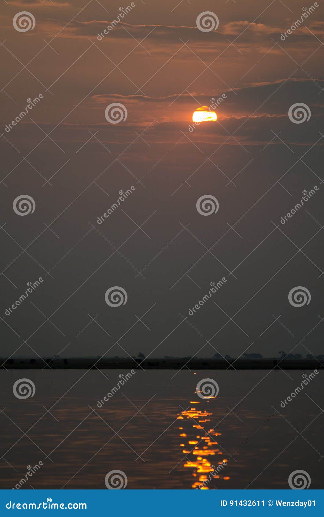 Fading Sunset stock image. Image of fading, park, river - 91432611