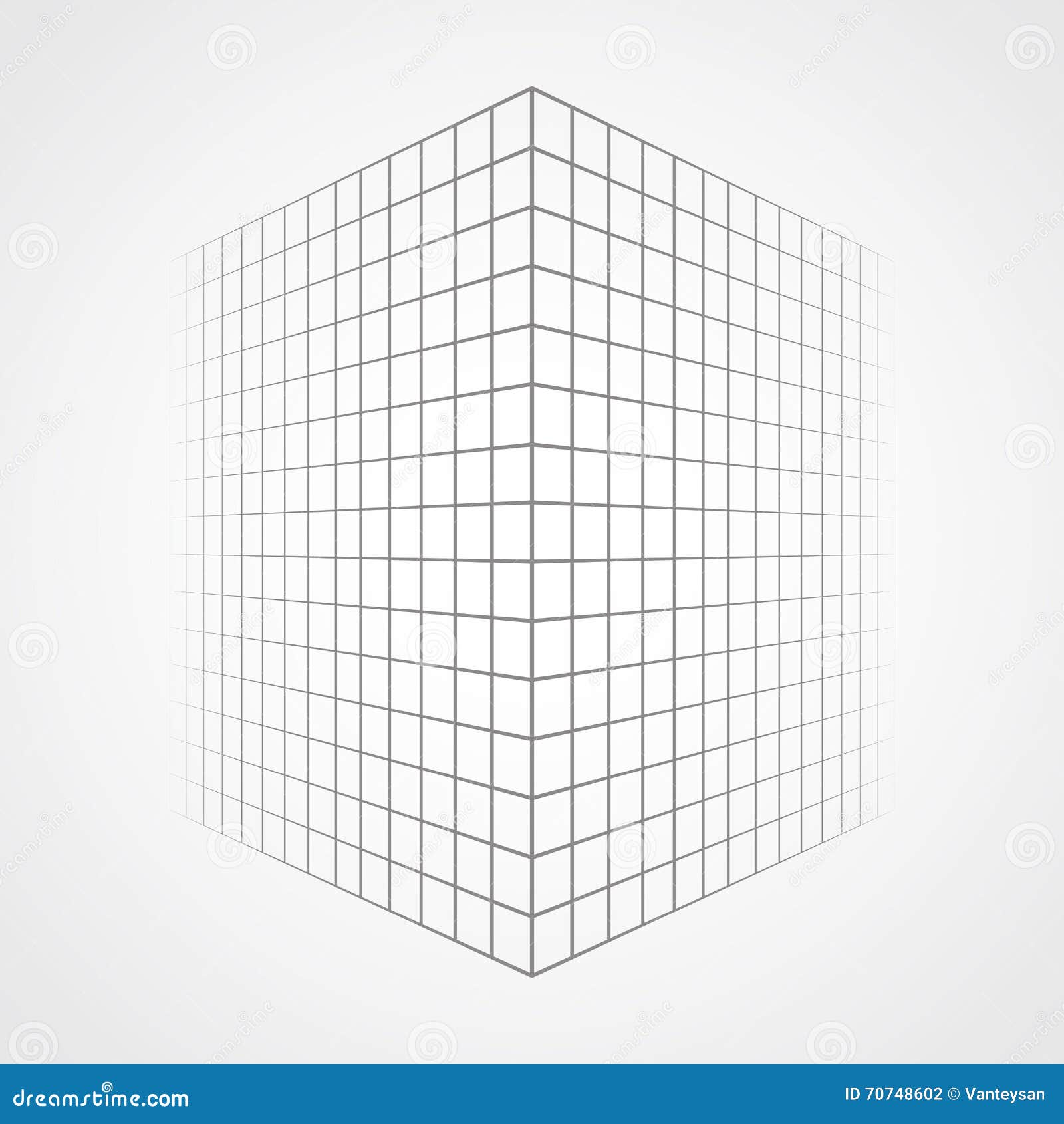 Fading and Vanishing Grid, Mesh 3d Abstract Background Stock Vector ...