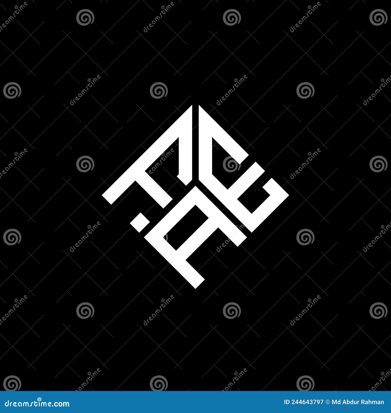 FAE Letter Logo Design On Black Background. FAE Creative Initials ...