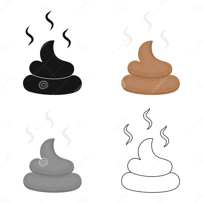 Faeces Vector Icon in Cartoon Style for Web Stock Vector - Illustration ...