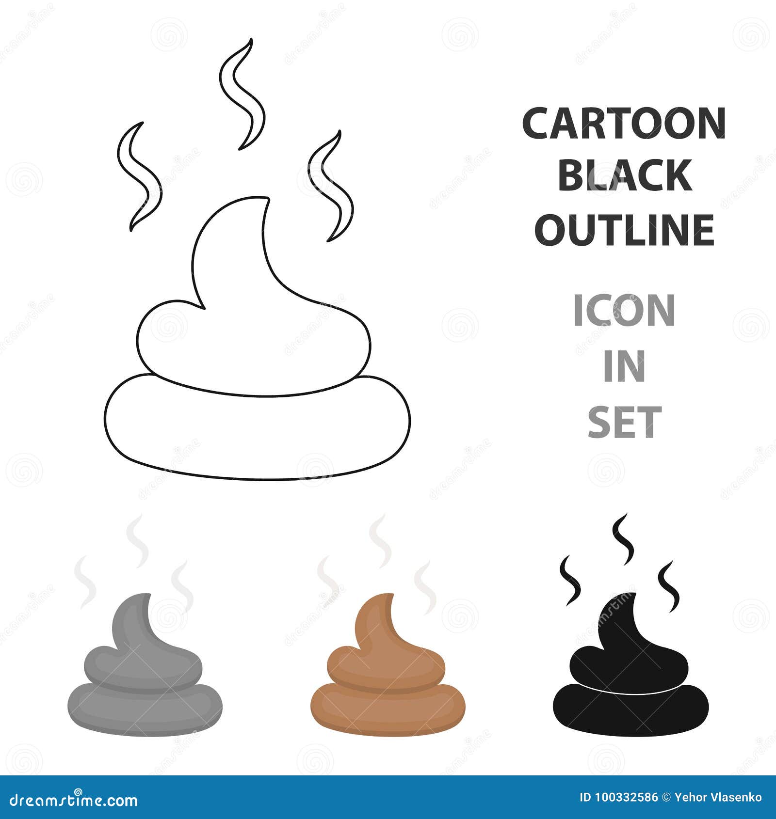 Faeces Vector Icon in Cartoon Style for Web Stock Vector - Illustration ...