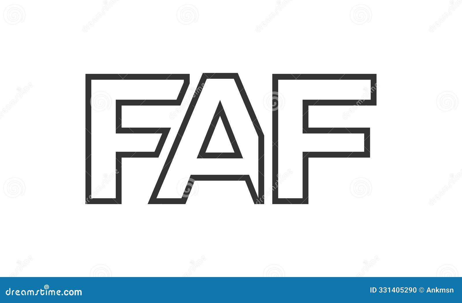 FAF Logo Design Template with Strong and Modern Bold Text. Initial ...