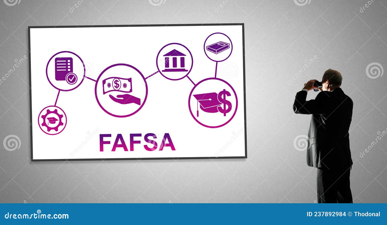 Fafsa Concept on a Whiteboard Stock Photo - Image of study, service ...
