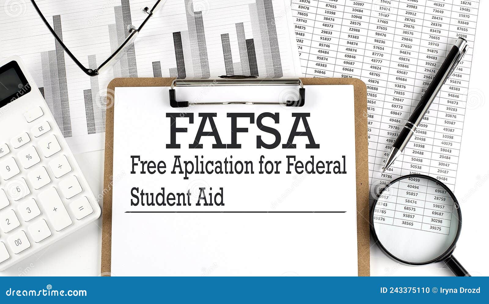 FAFSA. Free Application for Federal Student Aid. a Text on Clipboard on ...