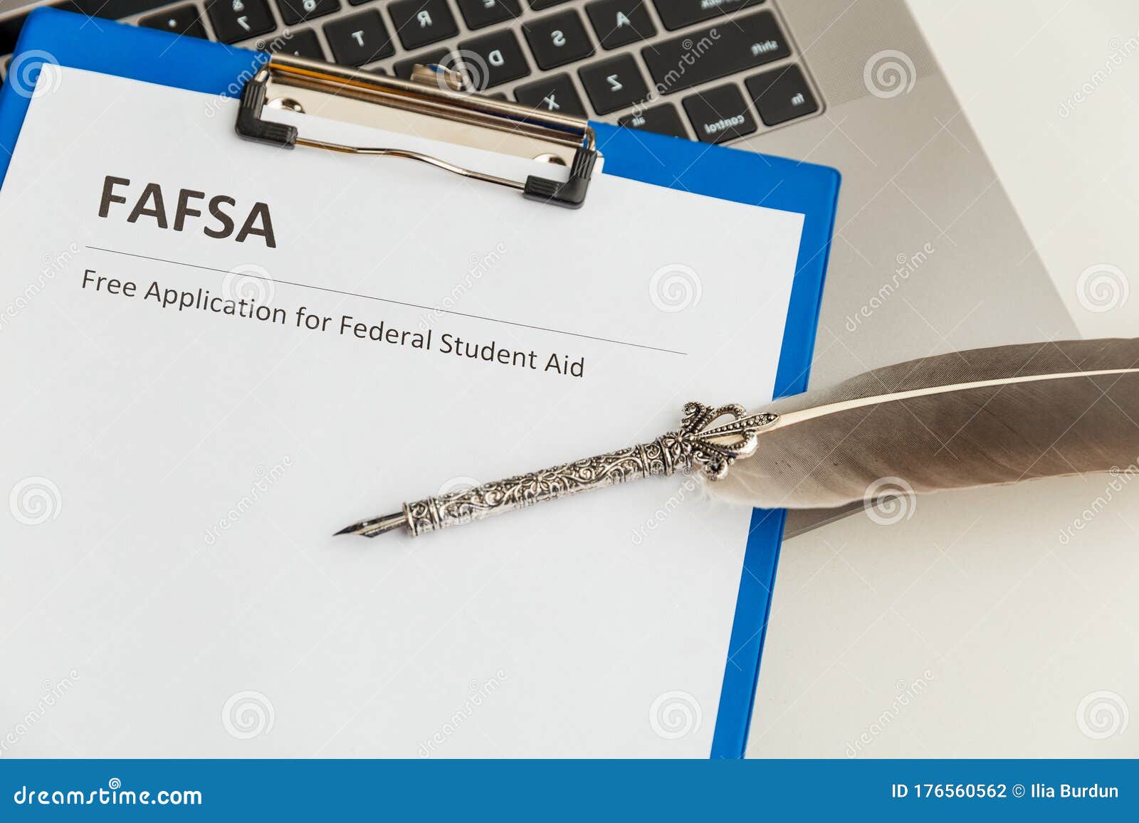 Fafsa Statement Empty Document on the Table. Stock Photo - Image of ...