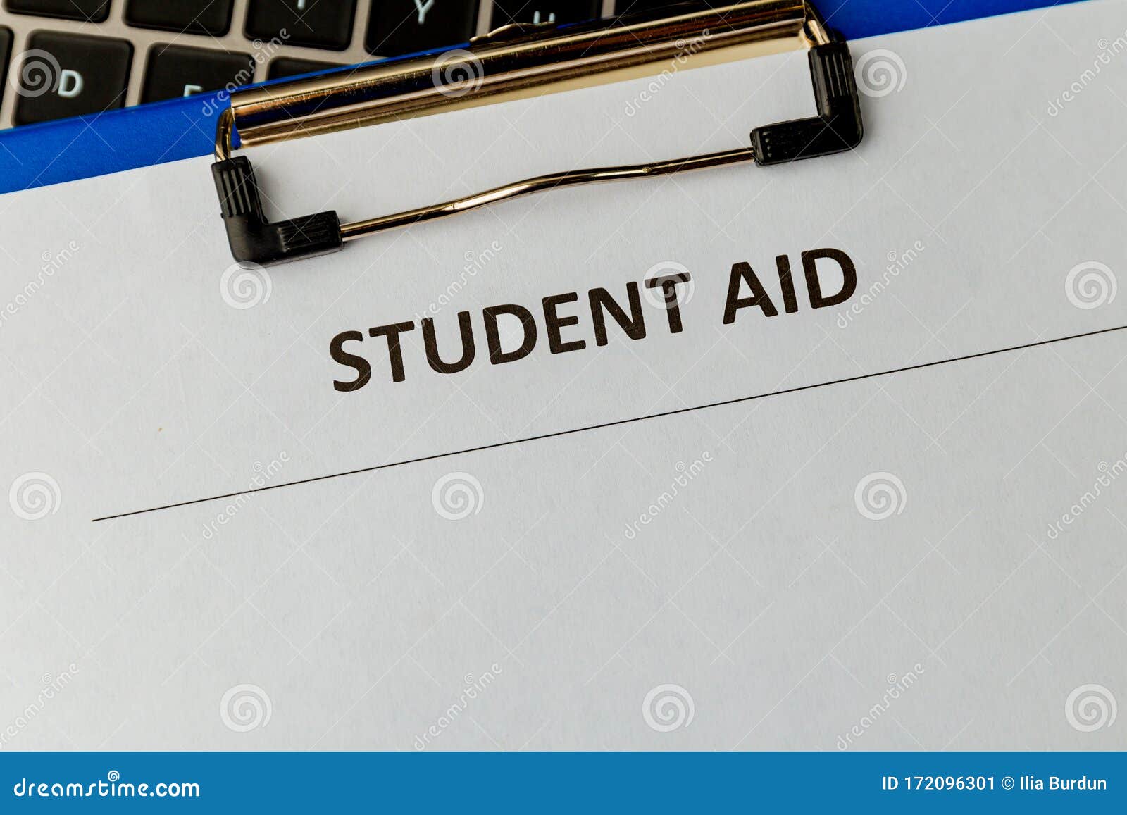 Fafsa. Student Aid Application Form on the Tablet. Stock Image - Image ...