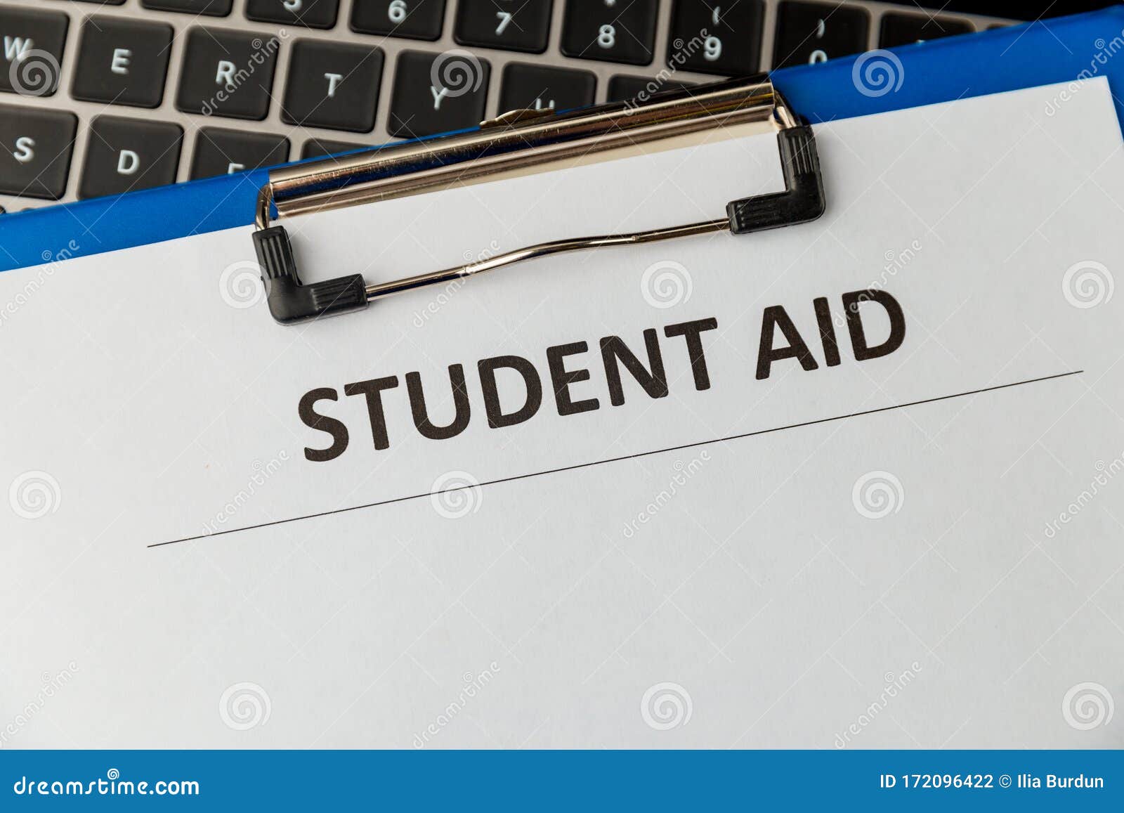 Fafsa. Student Aid Application Form on the Tablet. Stock Photo - Image ...