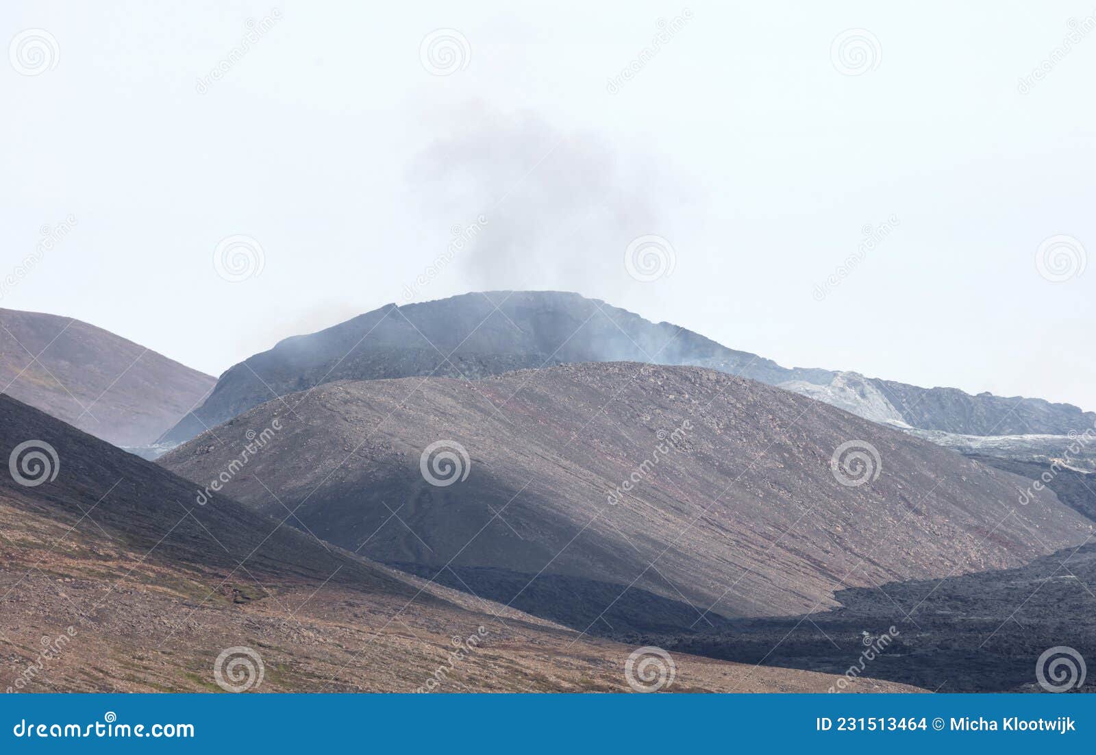 Fagradalsfjall Volcano Spitting Smoke Stock Photo - Image of 2021 ...