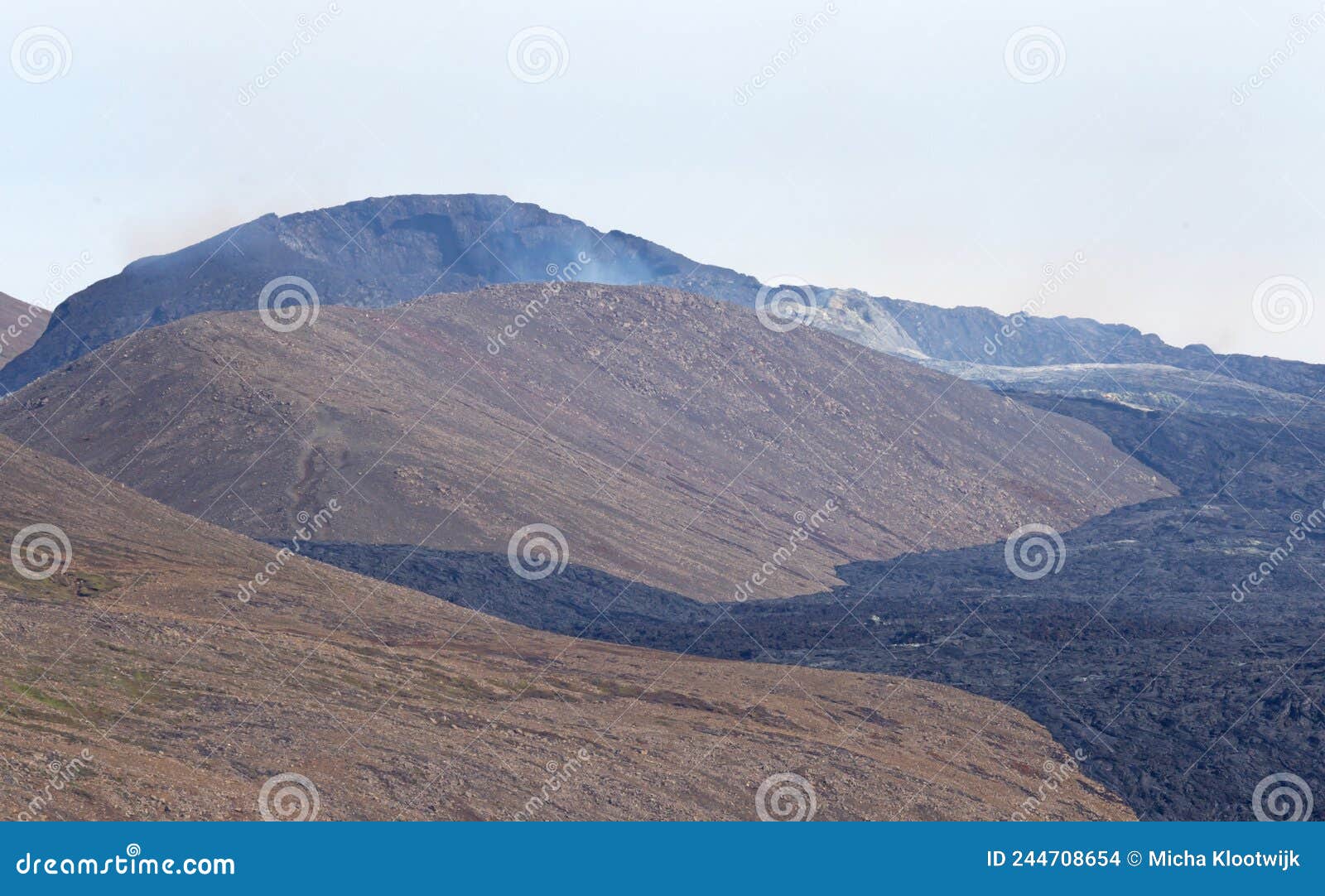 Fagradalsfjall Volcano Spitting Smoke Stock Photo - Image of volcanic ...