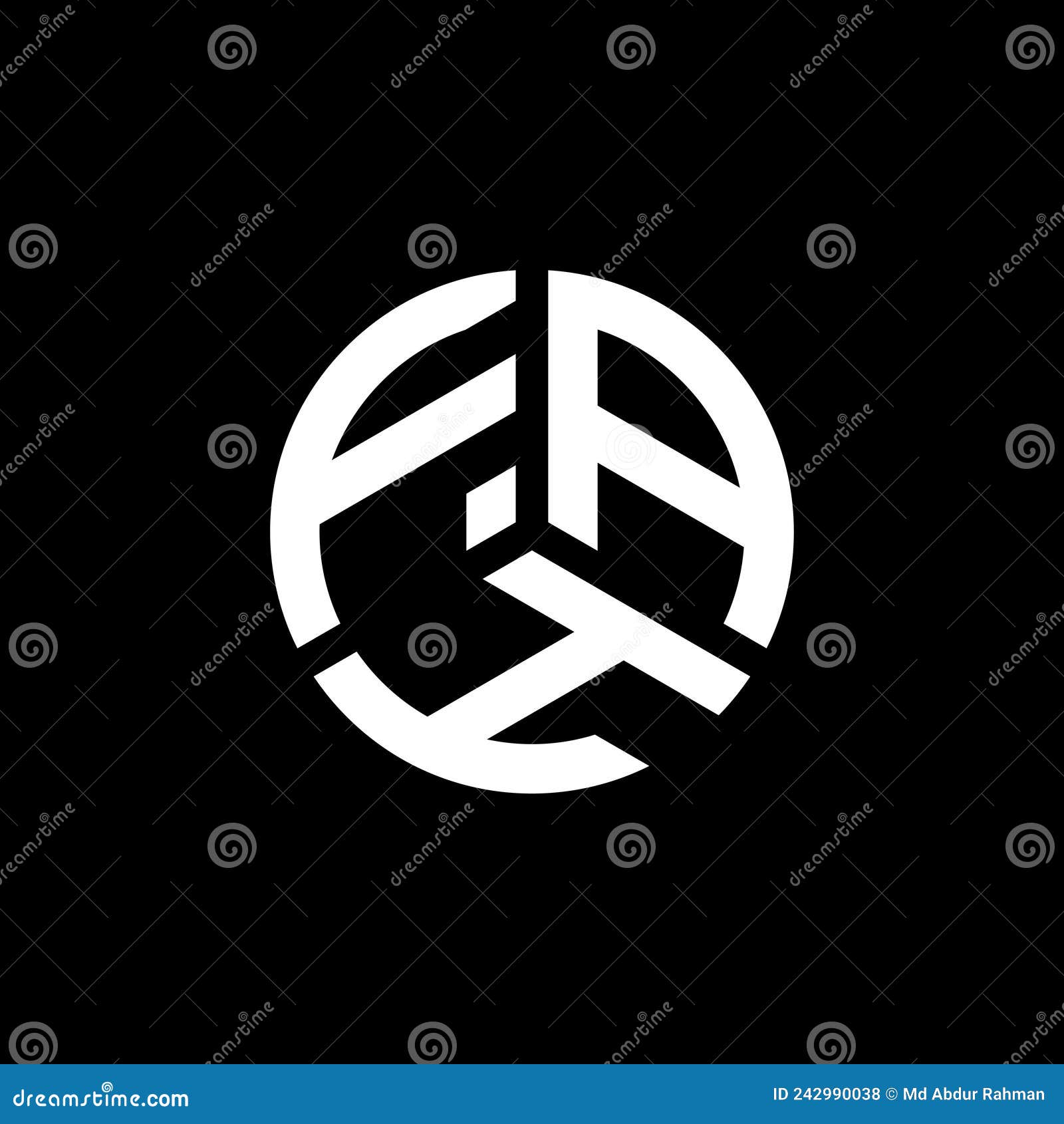 FAH Letter Logo Design On White Background. FAH Creative Initials ...