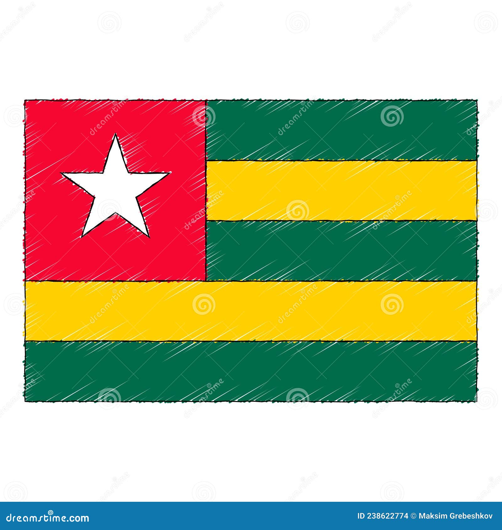 Fahne Der Handzeichnung. Doodle-Symbol Stock Abbildung - Illustration ...