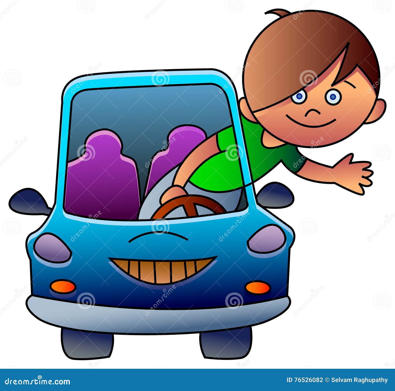 Fahren des Kindes vektor abbildung. Illustration von clips - 76526082