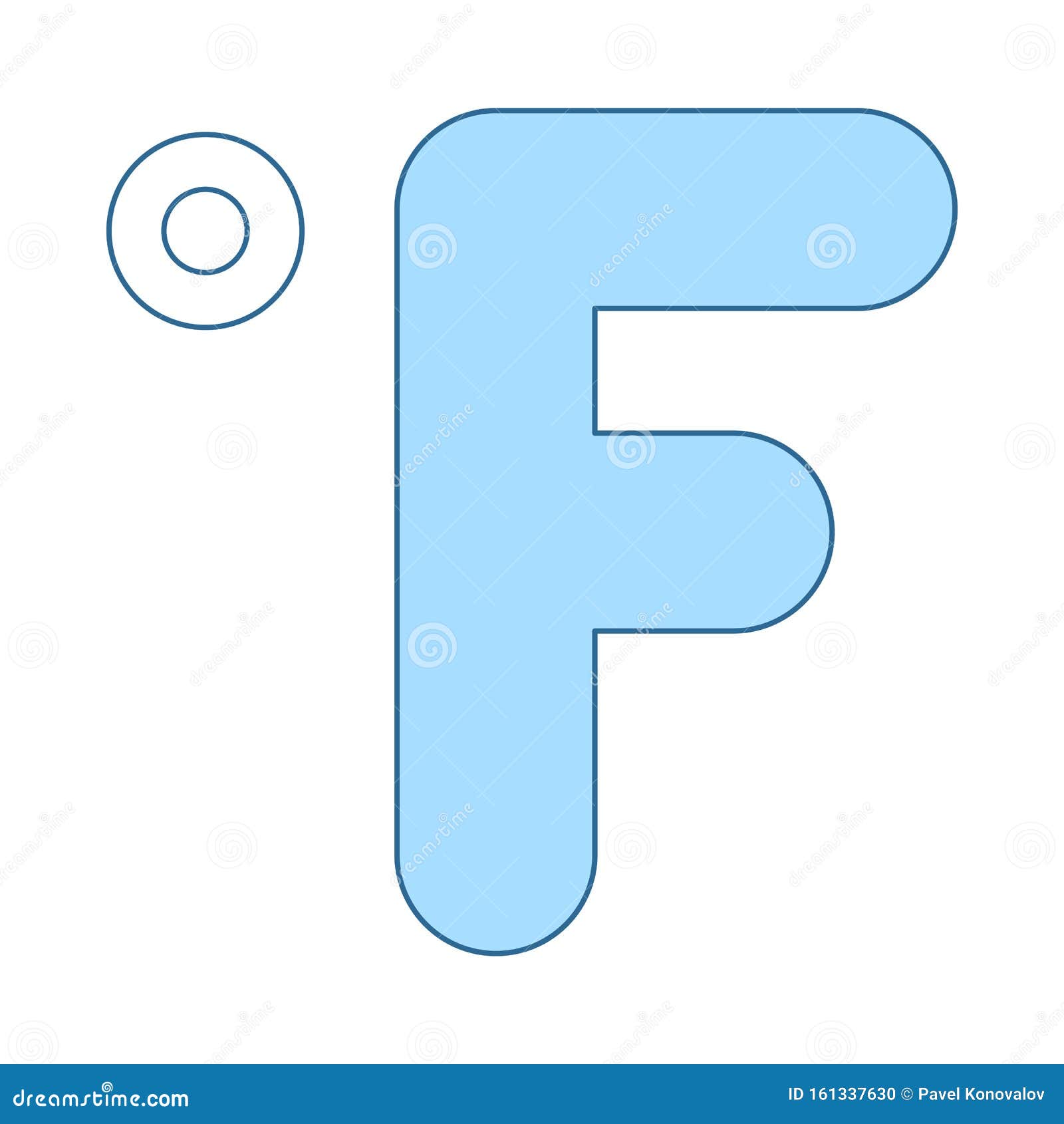 Fahrenheit Degree Icon stock vector. Illustration of scale - 161337630