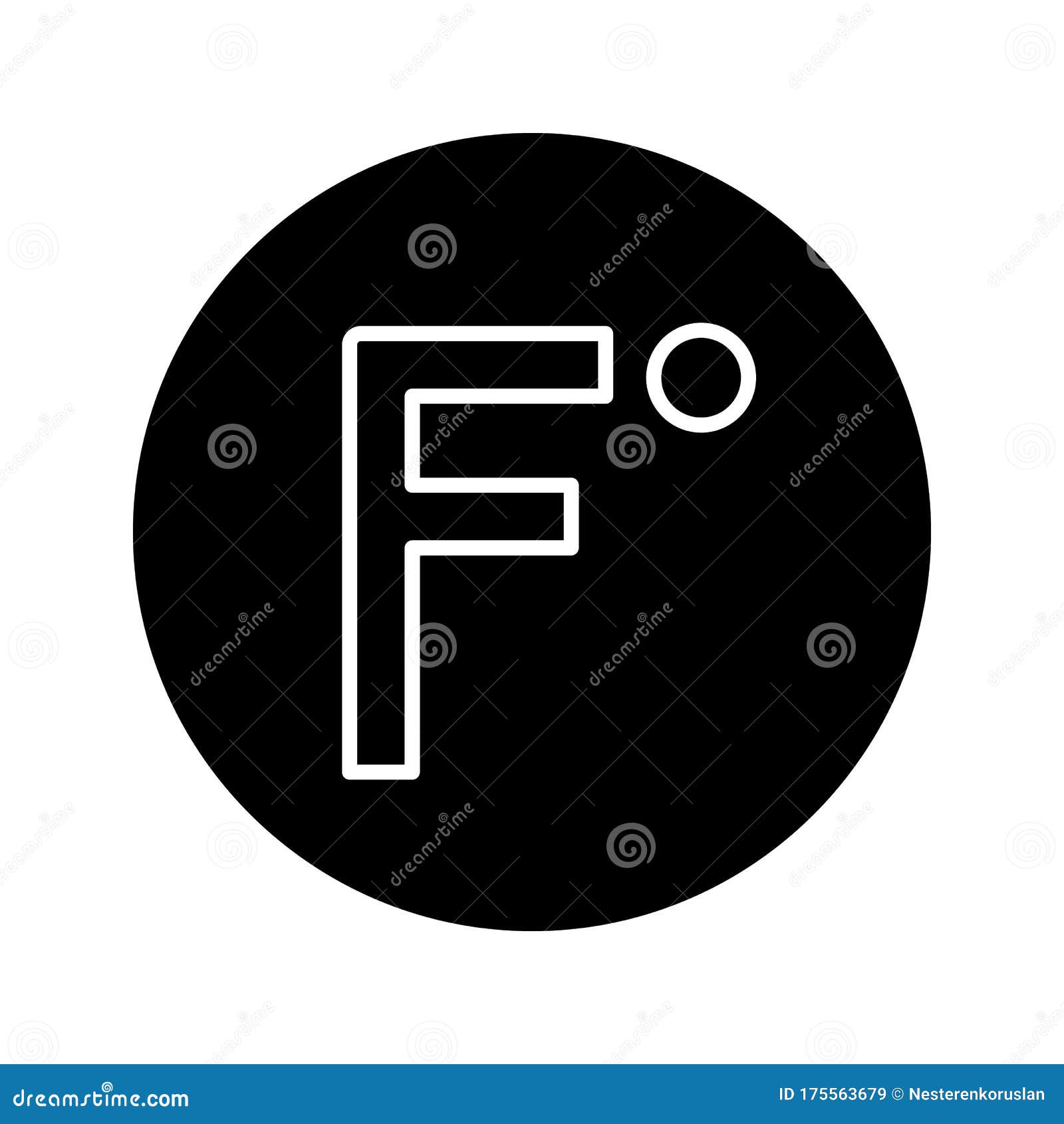 Fahrenheit Degrees Temperature Glyph Icon Stock Vector - Illustration ...