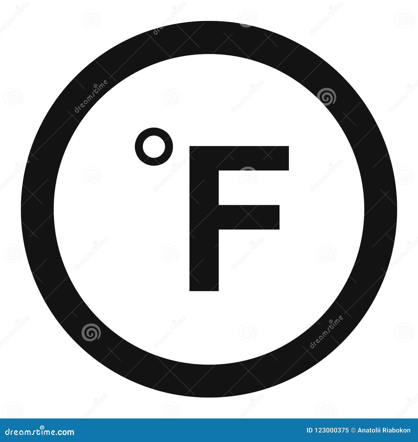 Fahrenheit Icon, Simple Black Style Stock Illustration - Illustration ...
