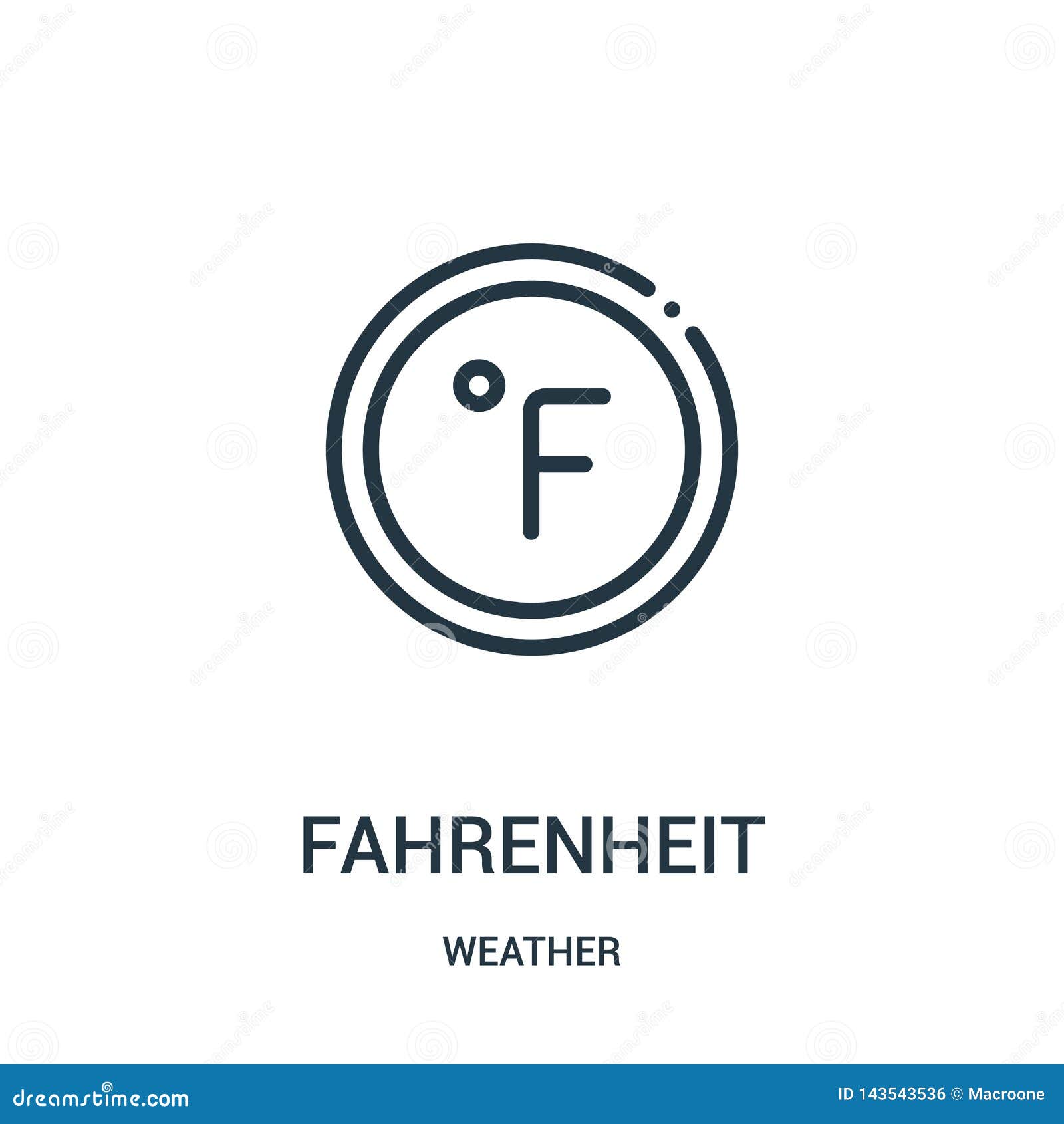 Fahrenheit Icon Vector from Weather Collection. Thin Line Fahrenheit ...