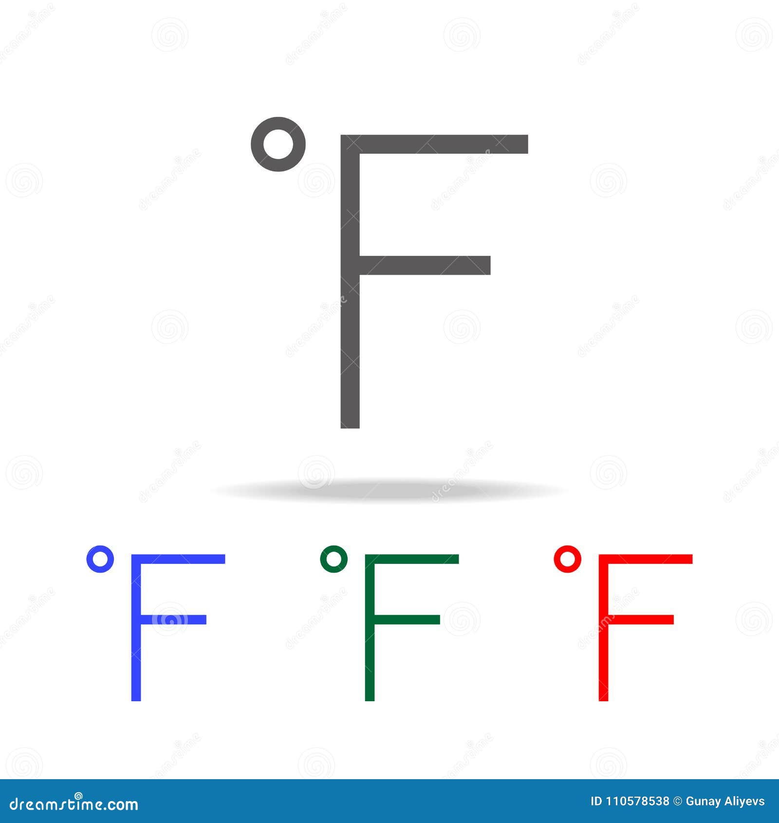 Fahrenheit Symbol Temperature Icon. Elements in Multi Colored Icons for ...