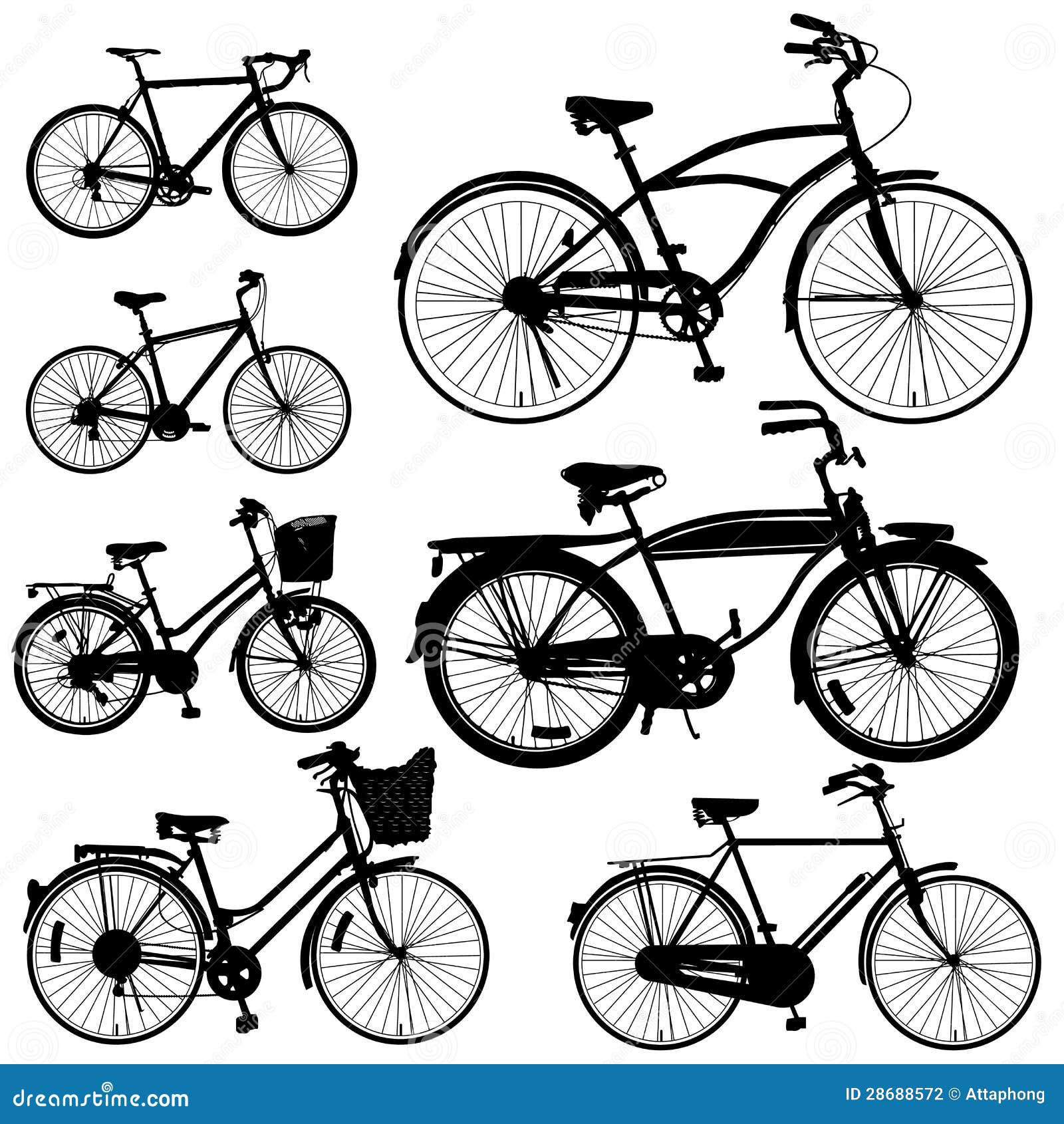 Fahrrad-Vektor vektor abbildung. Illustration von einstellen - 28688572