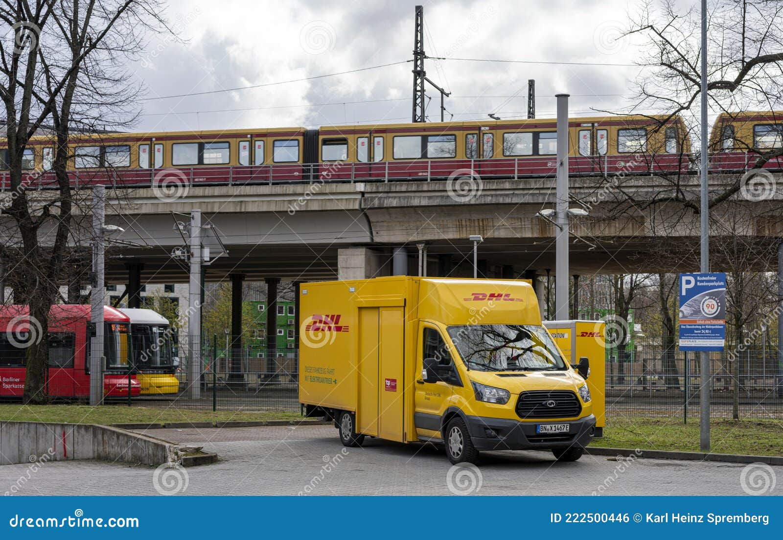 Deutsche Post Vehicle at a Parcel Station in Berlin Editorial Photo ...