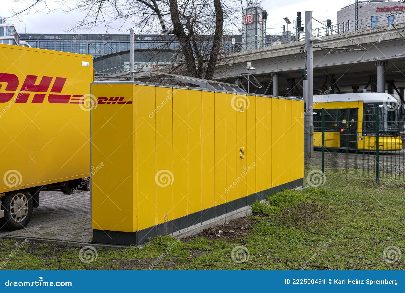 Deutsche Post Vehicle at a Parcel Station in Berlin Editorial Photo ...