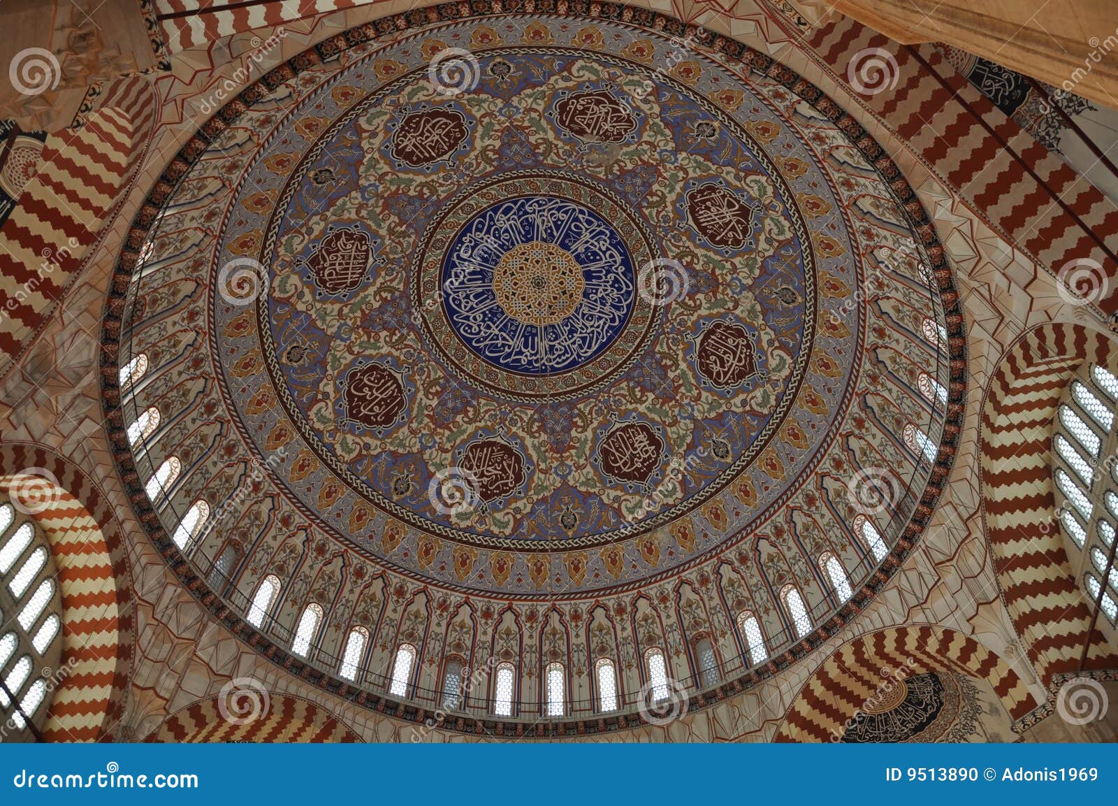 Faience in mosque stock photo. Image of detail, arched - 9513890