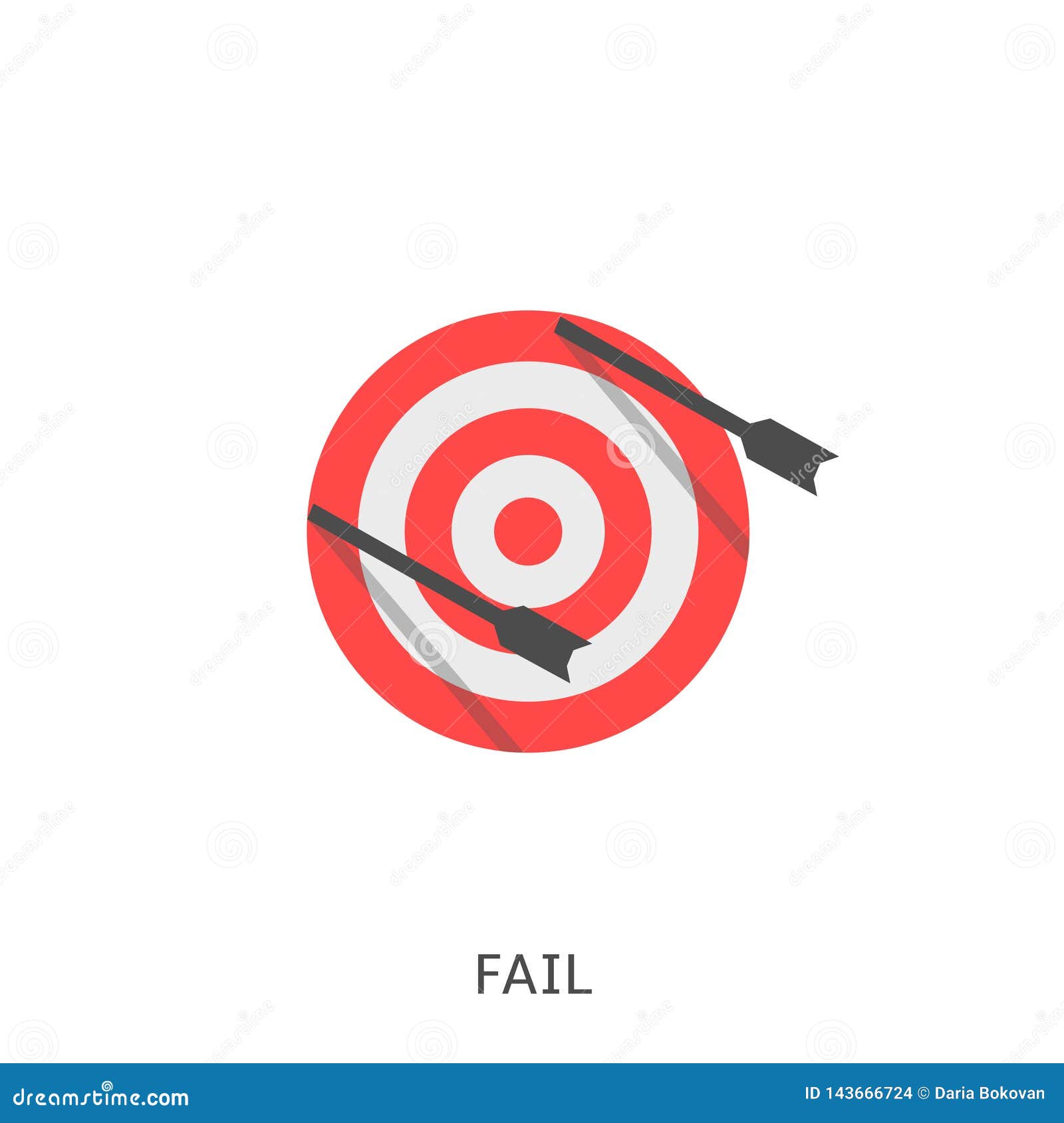 Fail icon Vector stock vector. Illustration of icon - 143666724