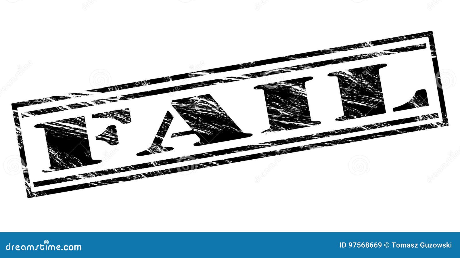 Fail black stamp stock illustration. Illustration of symbol - 97568669