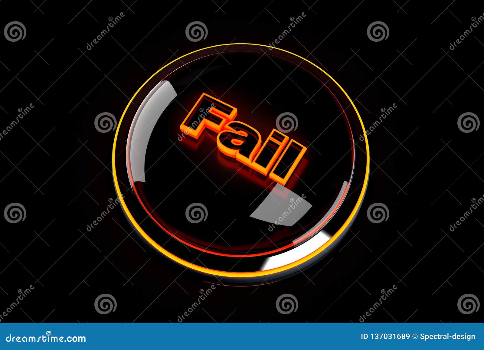 Fail Button Illustration stock illustration. Illustration of negative ...