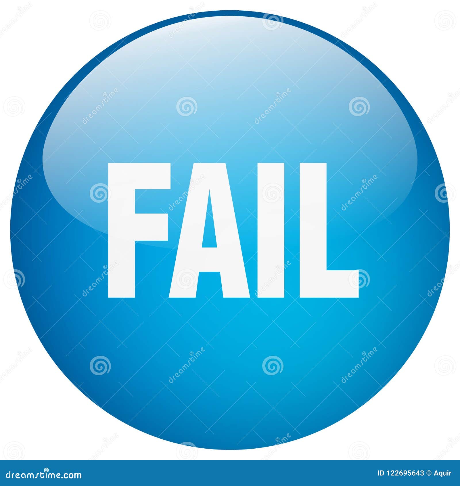 Fail button stock vector. Illustration of icon, graphic - 122695643