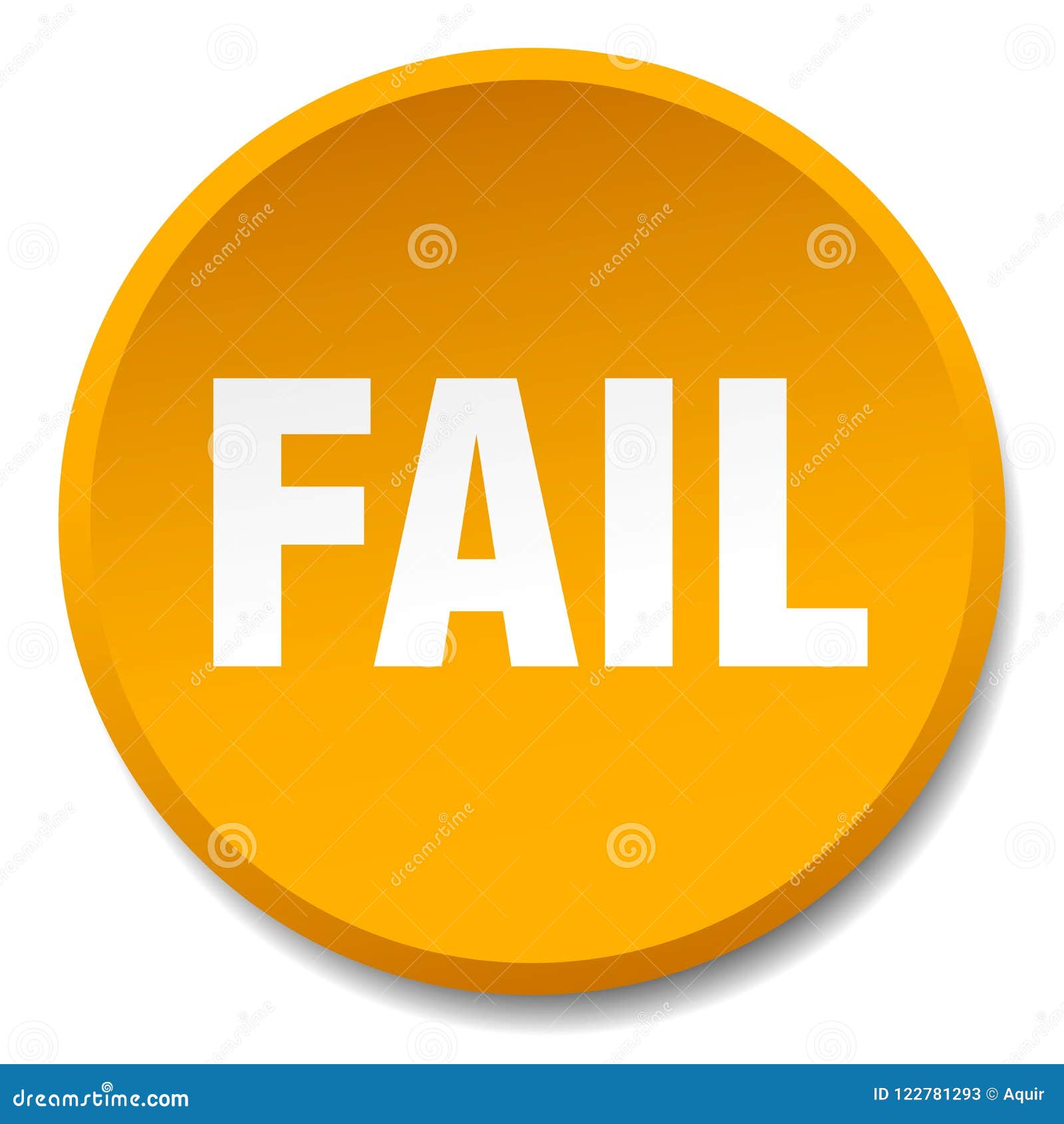 Fail button stock vector. Illustration of glossy, background - 122781293