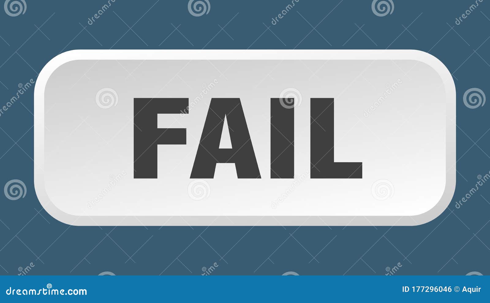 Fail Button. Fail Square 3d Push Button Stock Vector - Illustration of ...