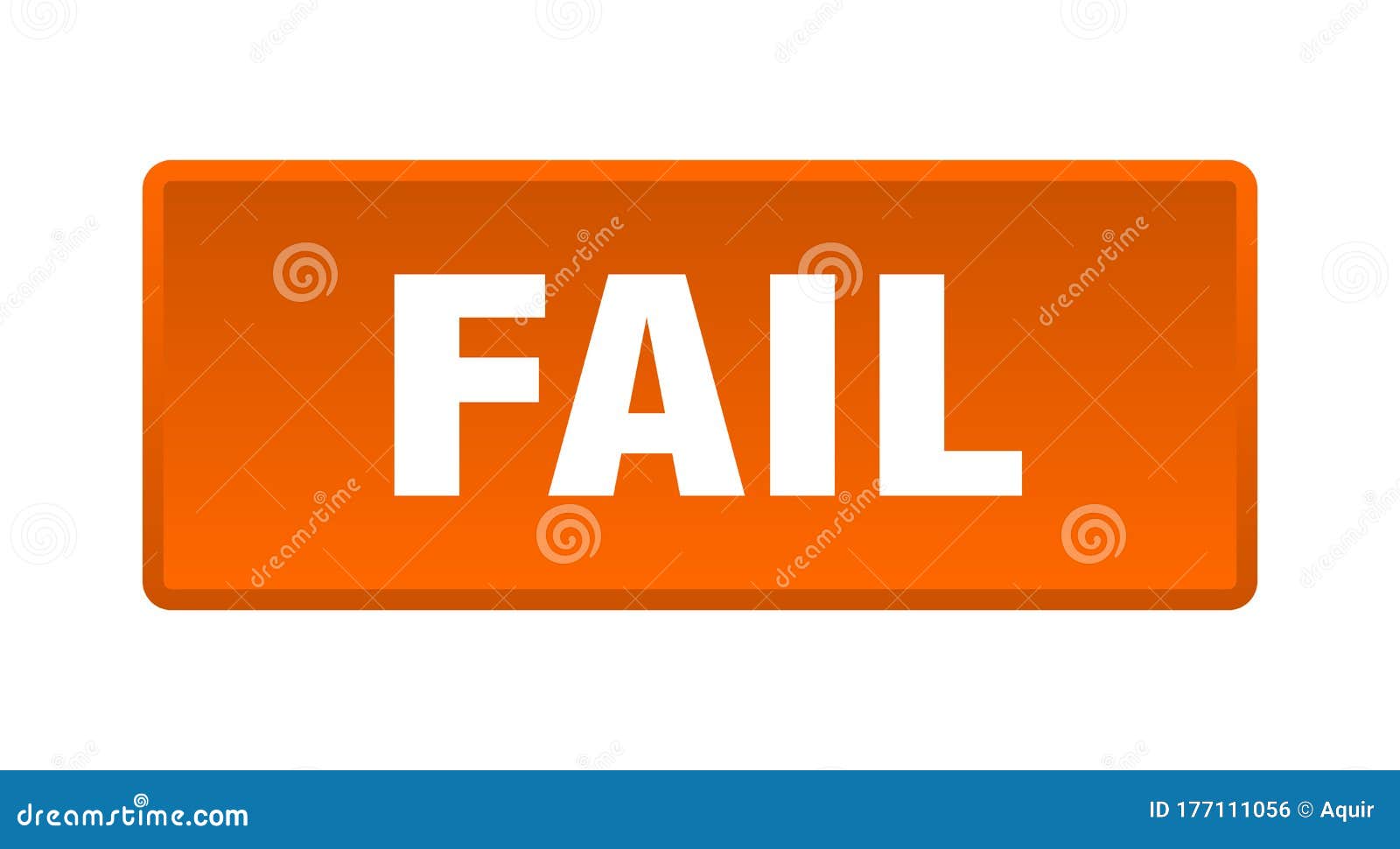 Fail Button. Fail Square Isolated Push Button Stock Vector ...