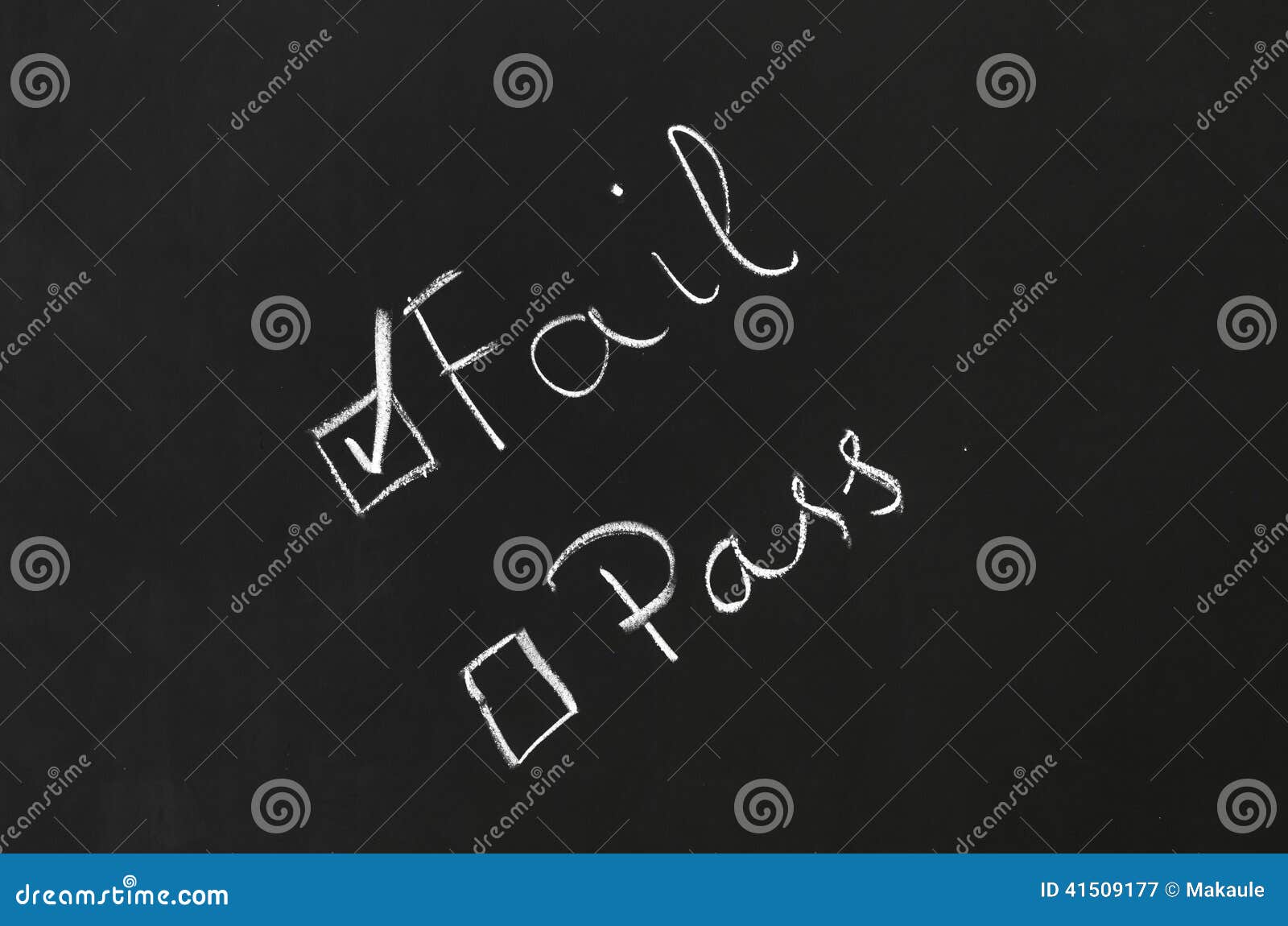 Fail stock image. Image of mark, choose, blackboard, education - 41509177