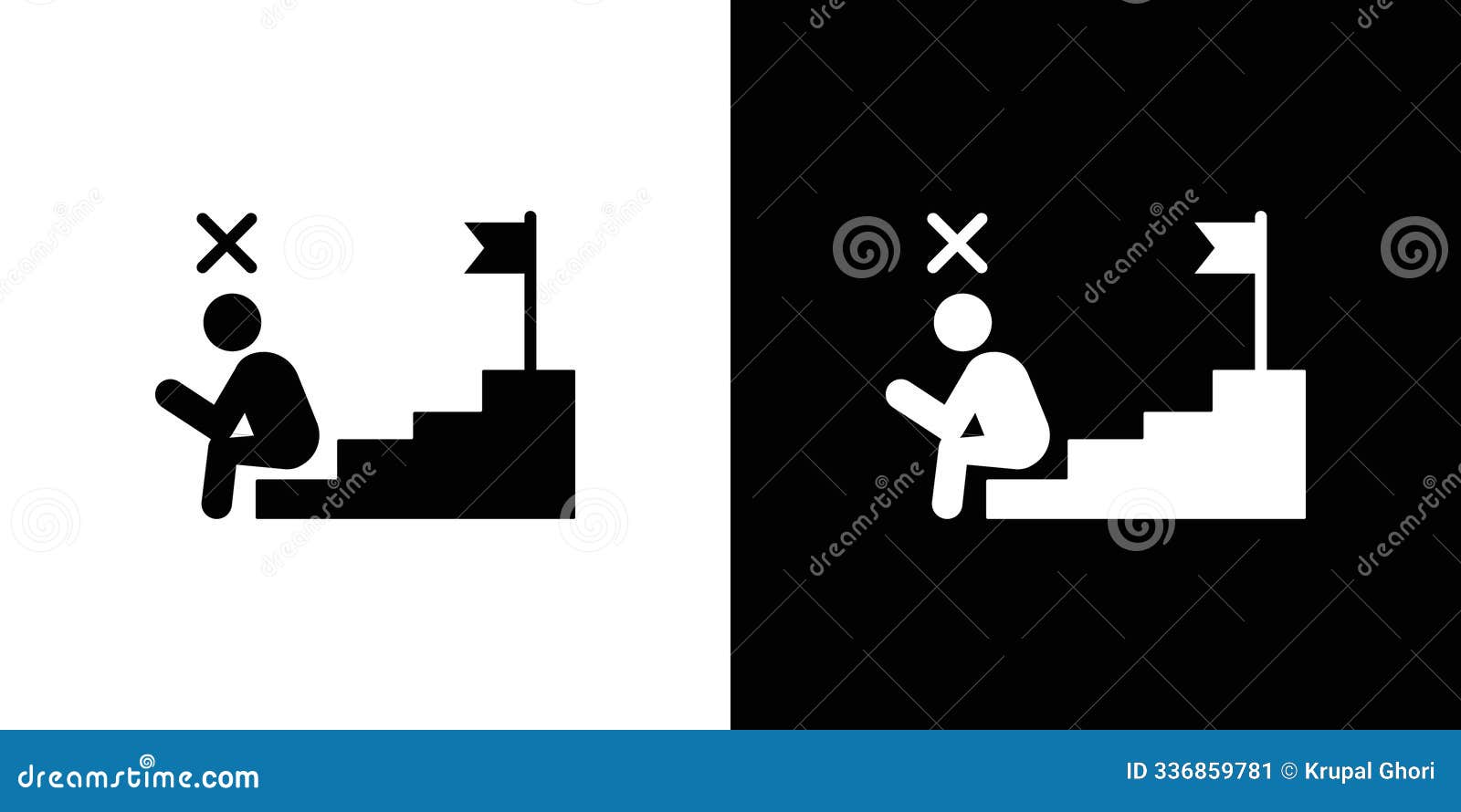 Fail or Failure Icon Linear Logo Isolated Stock Vector - Illustration ...