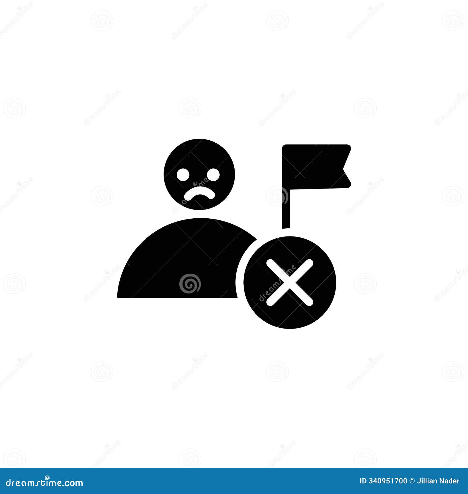 Fail or Failure Icon Web Design in Vector Stock Vector - Illustration ...