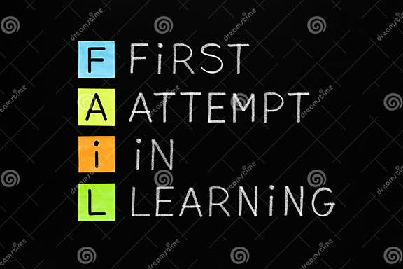 FAIL First Attempt in Learning Stock Photo - Image of acronym ...