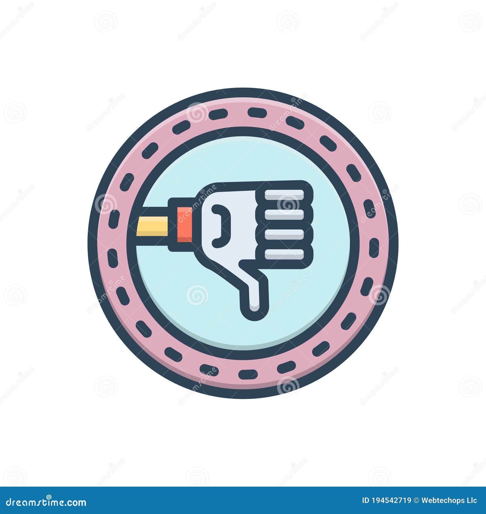 Color Illustration Icon for Fail, Failure and Fiasco Stock Illustration ...