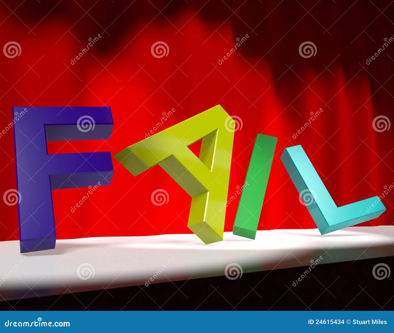 Fail Letters Falling Over stock illustration. Illustration of loss ...