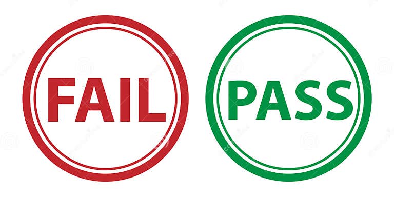 Fail Pass Rubber Stamp Vector Illustration Stock Vector - Illustration ...