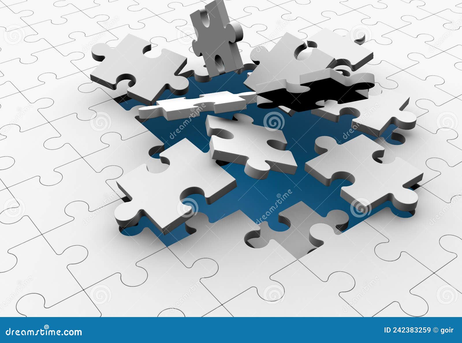 Fail puzzle jigsaw stock illustration. Illustration of finishing ...