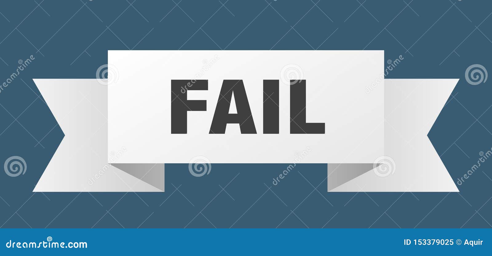 Fail ribbon. stock vector. Illustration of vignette - 153379025