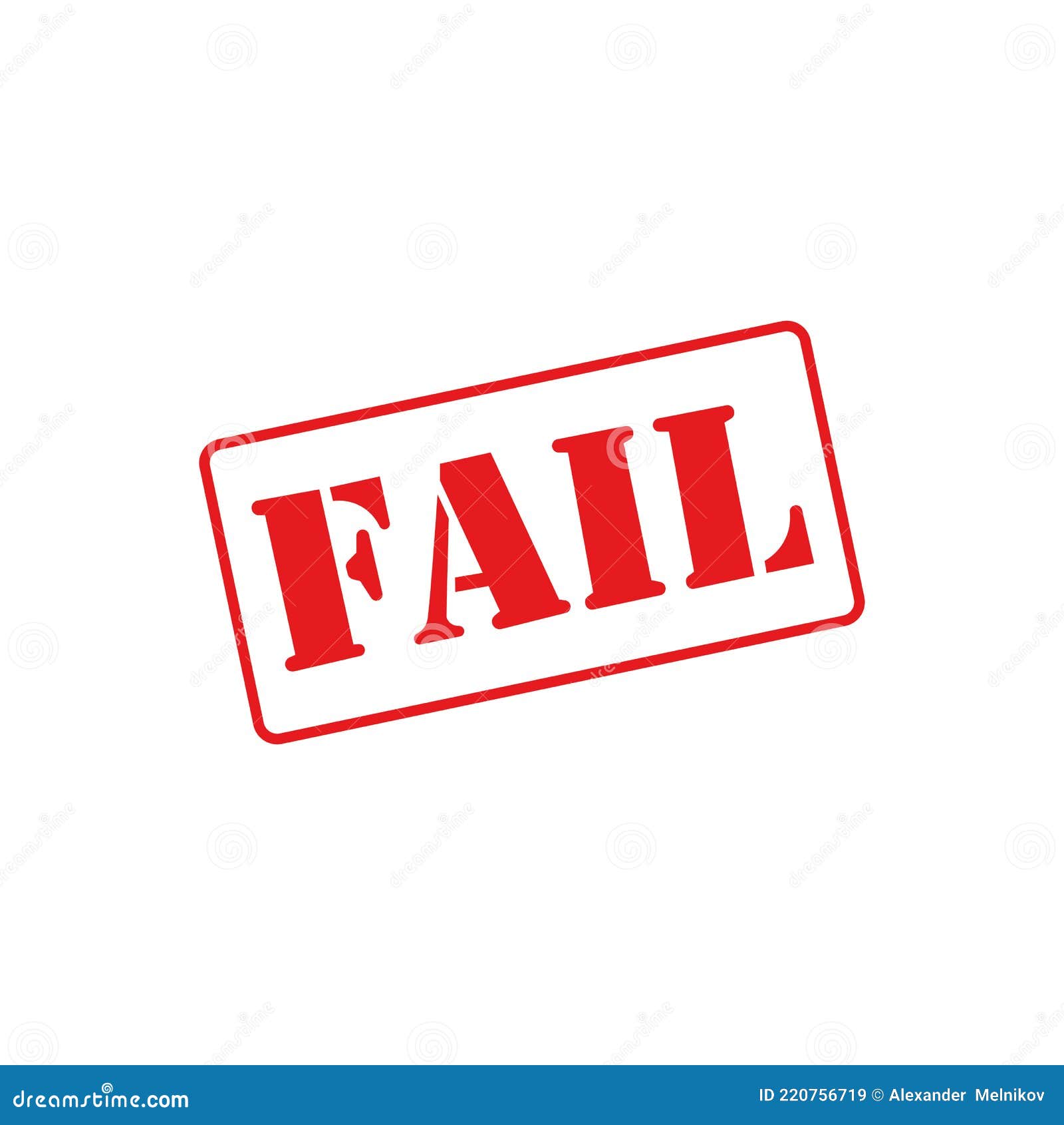 Fail Sign Icon in Frame. Vector Illustration Eps 10 Stock Illustration ...